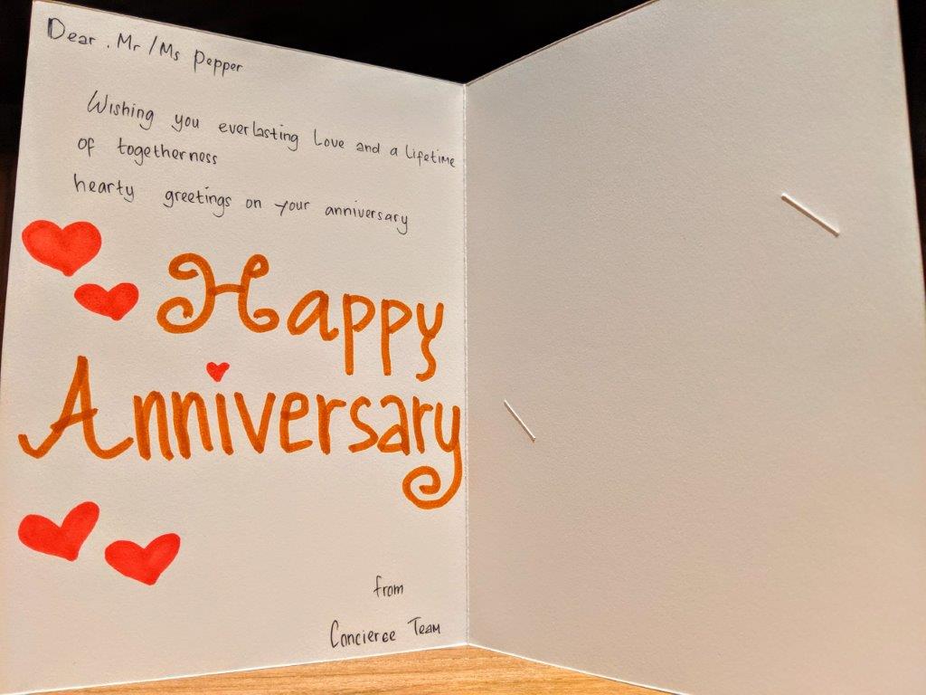 Anniversary Card Hotel Card Template
