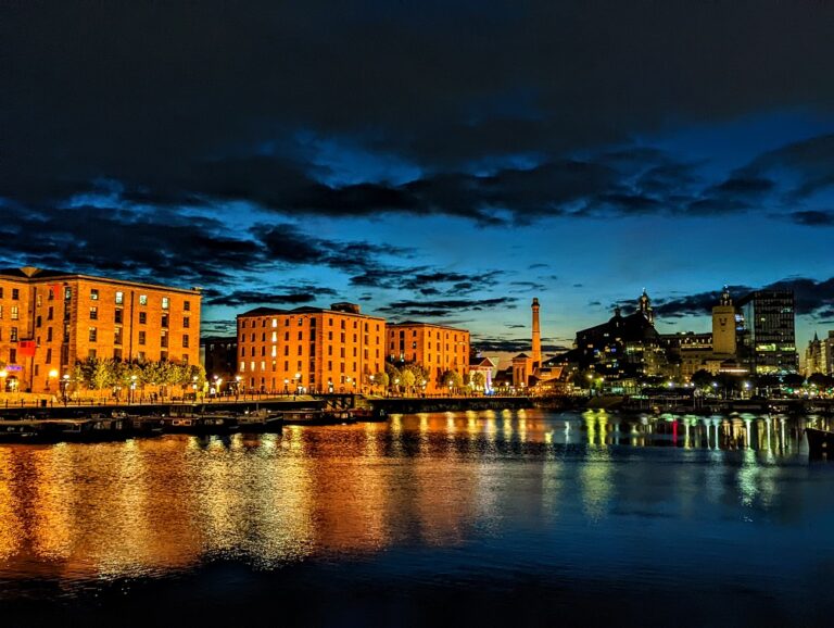 Royal Albert Dock in Liverpool at night - No Home Just Roam