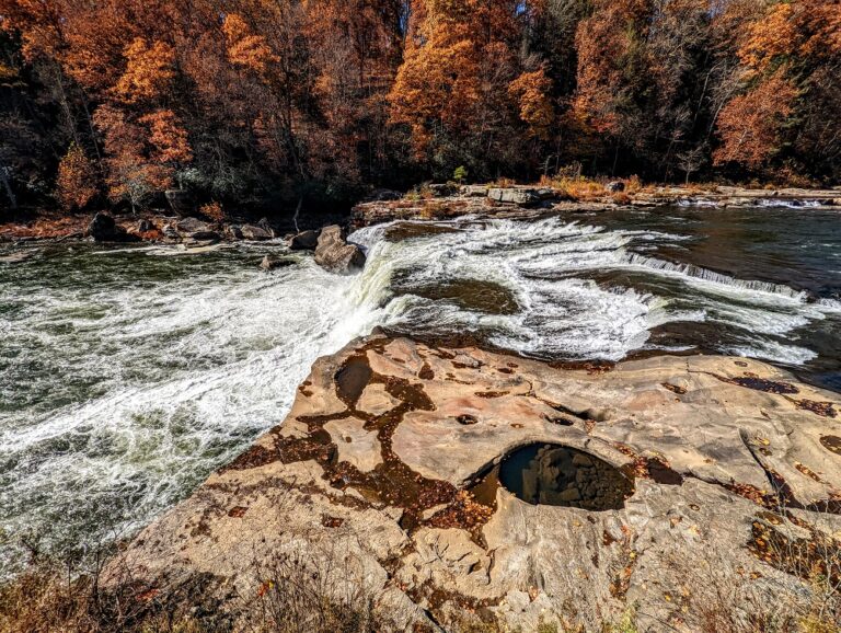 Hiking To Cucumber Falls At Ohiopyle State Park, PA (Plus Natural Rock ...