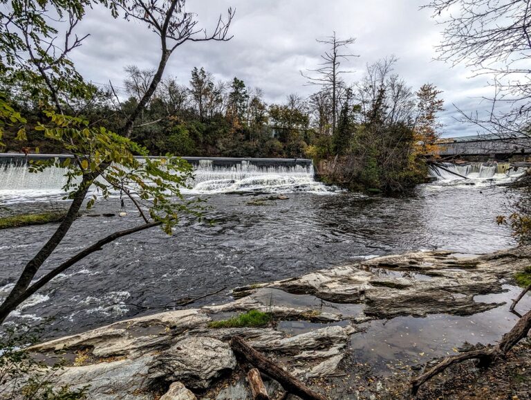 Middlebury Lower Falls & Pulp Mill Covered Bridge - No Home Just Roam
