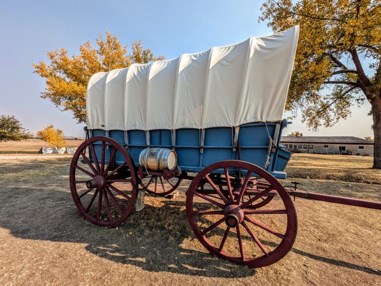 Fort Laramie National Historic Site - Conestoga wagon - No Home Just Roam