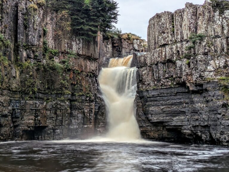 Visiting The High Force Waterfall & Low Force Waterfall In County ...