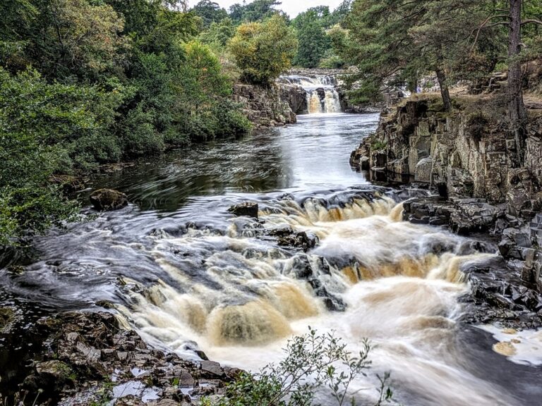 Visiting The High Force Waterfall & Low Force Waterfall In County ...
