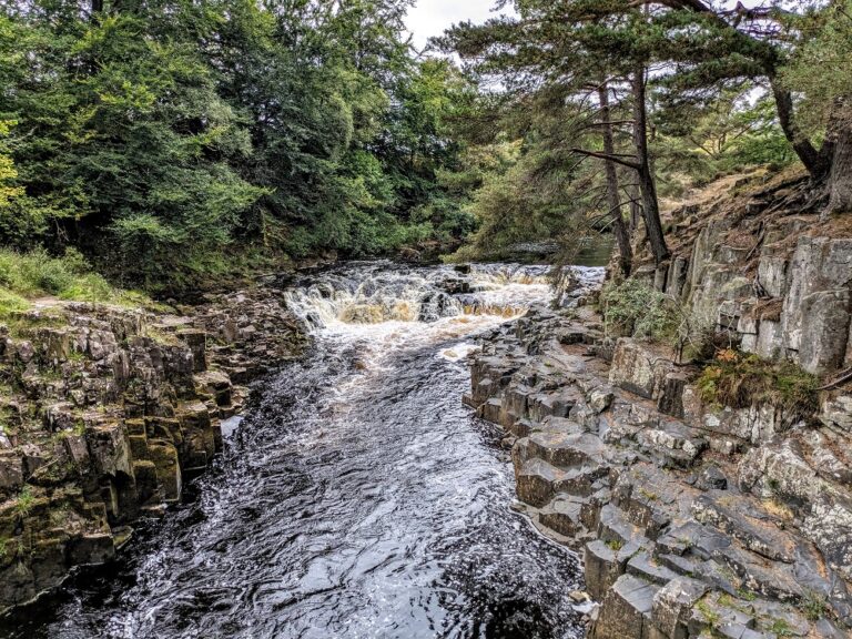 Visiting The High Force Waterfall & Low Force Waterfall In County ...