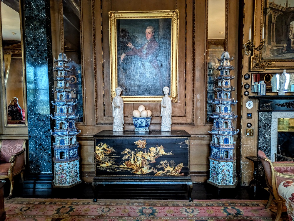 Raby Castle - Chinese decor in the library - No Home Just Roam